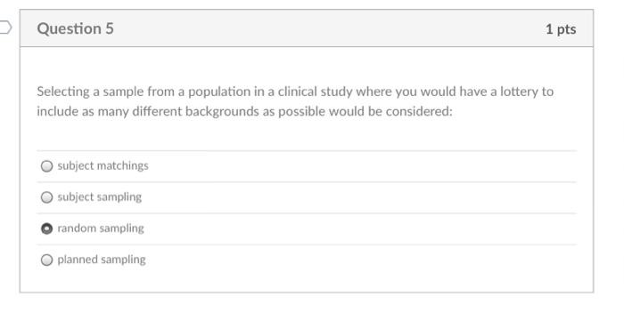 Solved Selecting a sample from a population in a clinical | Chegg.com