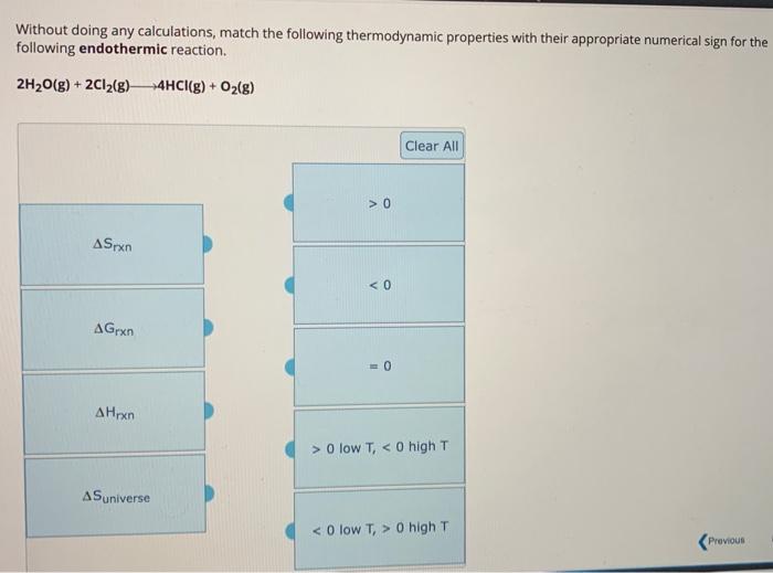 Solved Without doing any calculations, match the following | Chegg.com