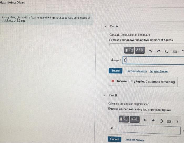 Solved Magnifying Glass A magnifying glass with a focal | Chegg.com