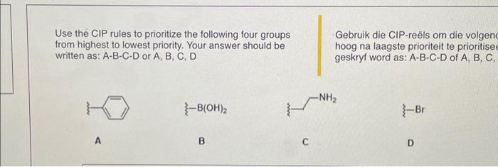 Use the CIP rules to prioritize the following four | Chegg.com