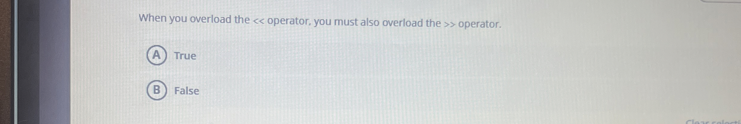 Solved When you overload the