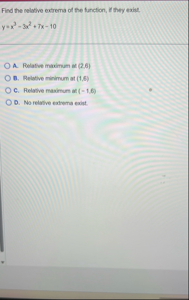Solved Find the relative extrema of the function, if they | Chegg.com