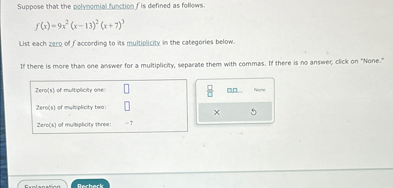 Solved Suppose that the polynomial function f ﻿is defined as | Chegg.com