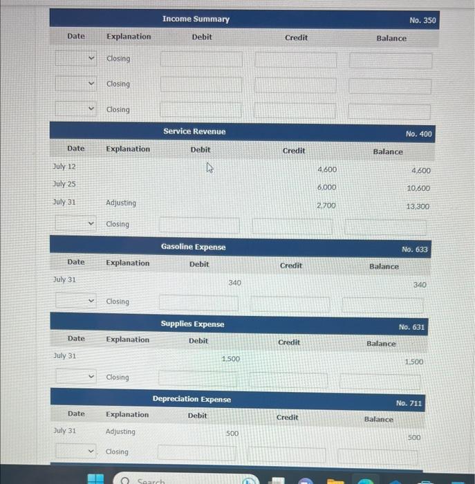 Solved Post closing entries, (Post entries in the order of | Chegg.com Solved Post closing entries, (Post entries in the order of | Chegg.com
