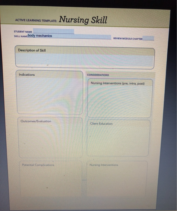Solved ACTIVE LEARNING TEMPLATE: Nursing Skill STUDENT NAME | Chegg.com