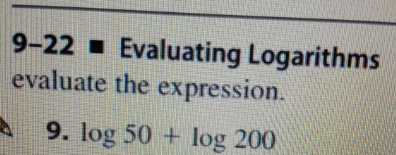 Solved 9-22 ﻿Evaluating Logarithms evaluate the | Chegg.com