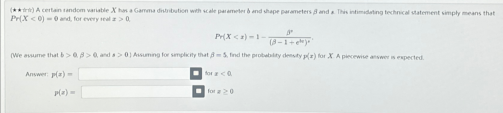Solved (***********) ﻿A certain random variable x ﻿has a | Chegg.com