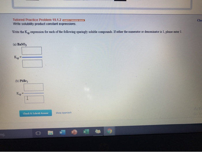 Solved Tutored Practice Problem 1912 Cm Write Solubility 