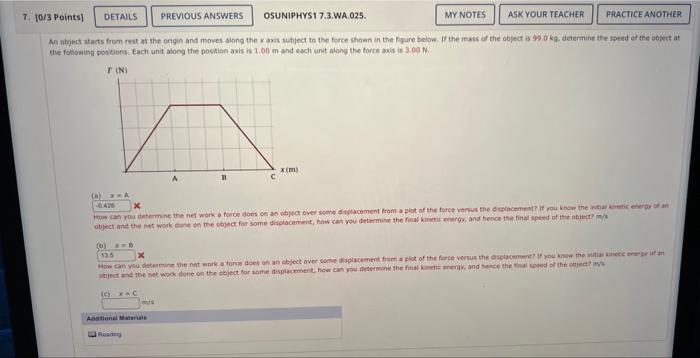 Solved An object starts from reit at the origin and moves | Chegg.com