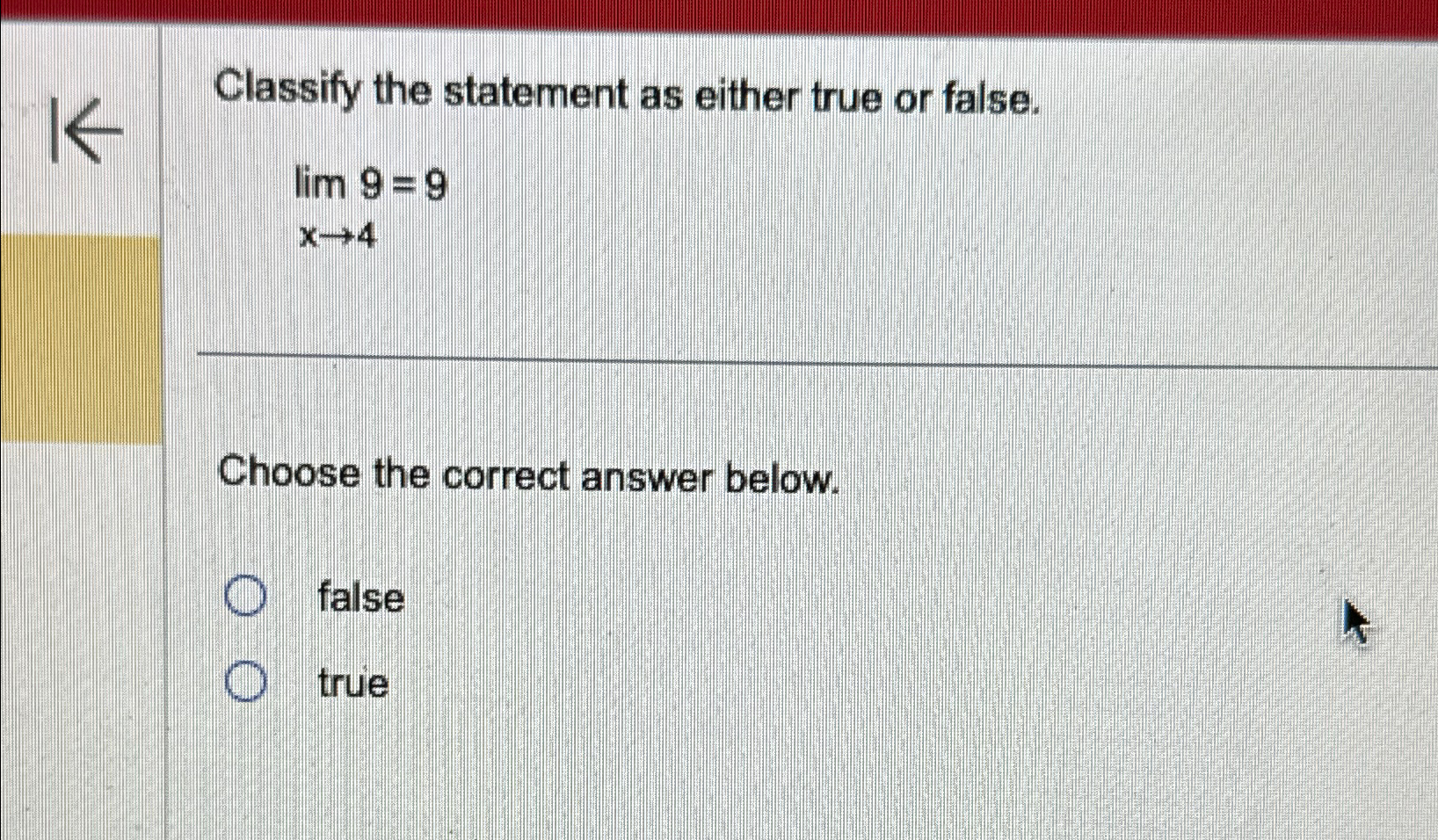 Solved Classify the statement as either true or | Chegg.com