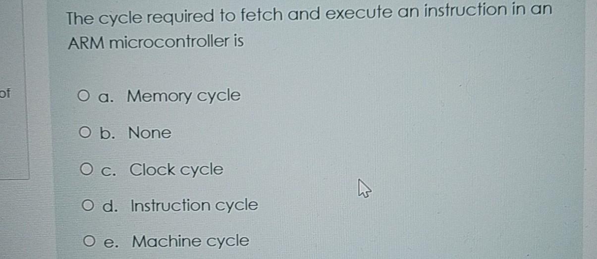 Solved The cycle required to fetch and execute an | Chegg.com