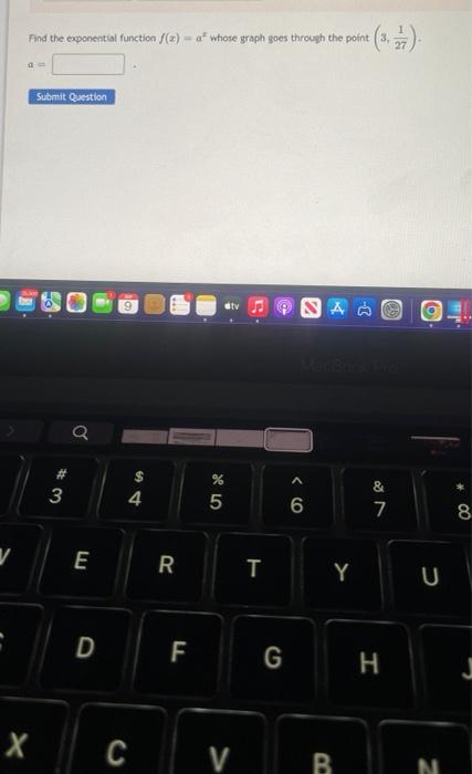 Solved Find the exponential function f(x)=a2 whose graph | Chegg.com