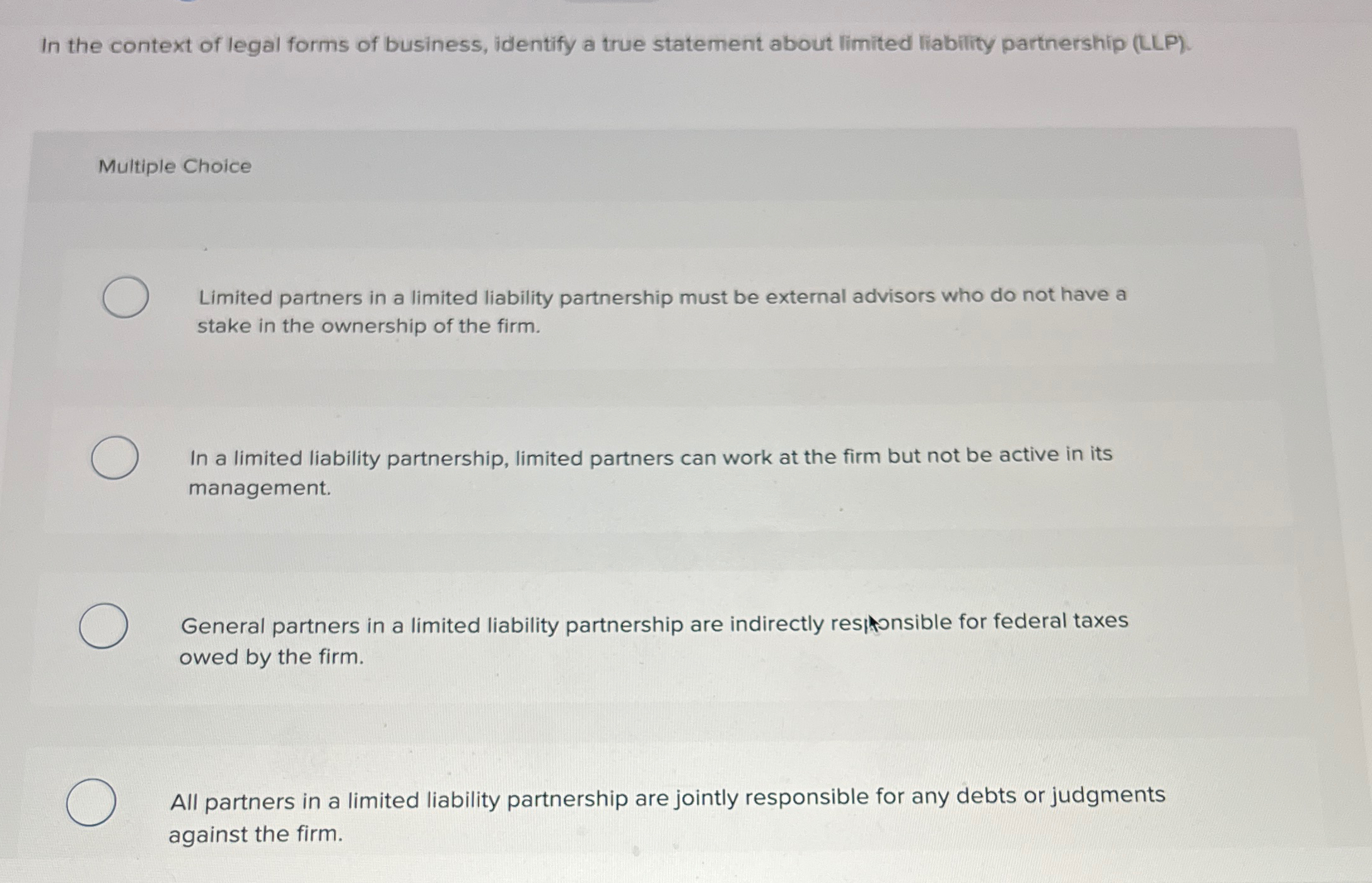 Solved In the context of legal forms of business, identify a | Chegg.com