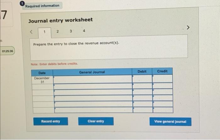 Solved Journal entry worksheet Prepare the entry to | Chegg.com