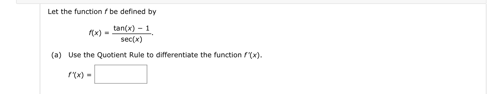 Solved Let the function f ﻿be defined | Chegg.com