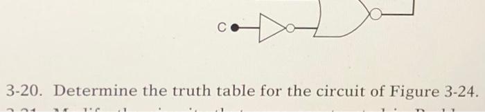 Solved 3-20. Determine the truth table for the circuit of | Chegg.com