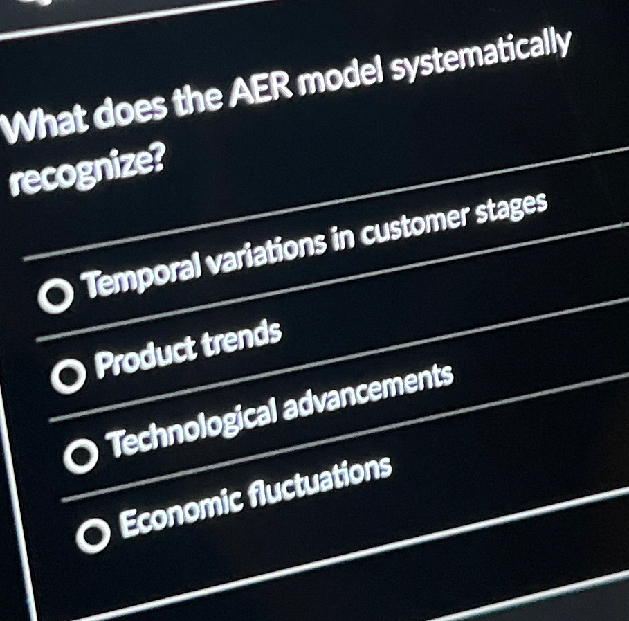 Solved What does the AER model systematically | Chegg.com