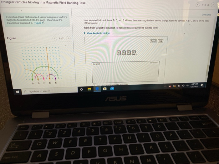 Solved Charged Particles Moving in a Magnetic Field Ranking | Chegg.com