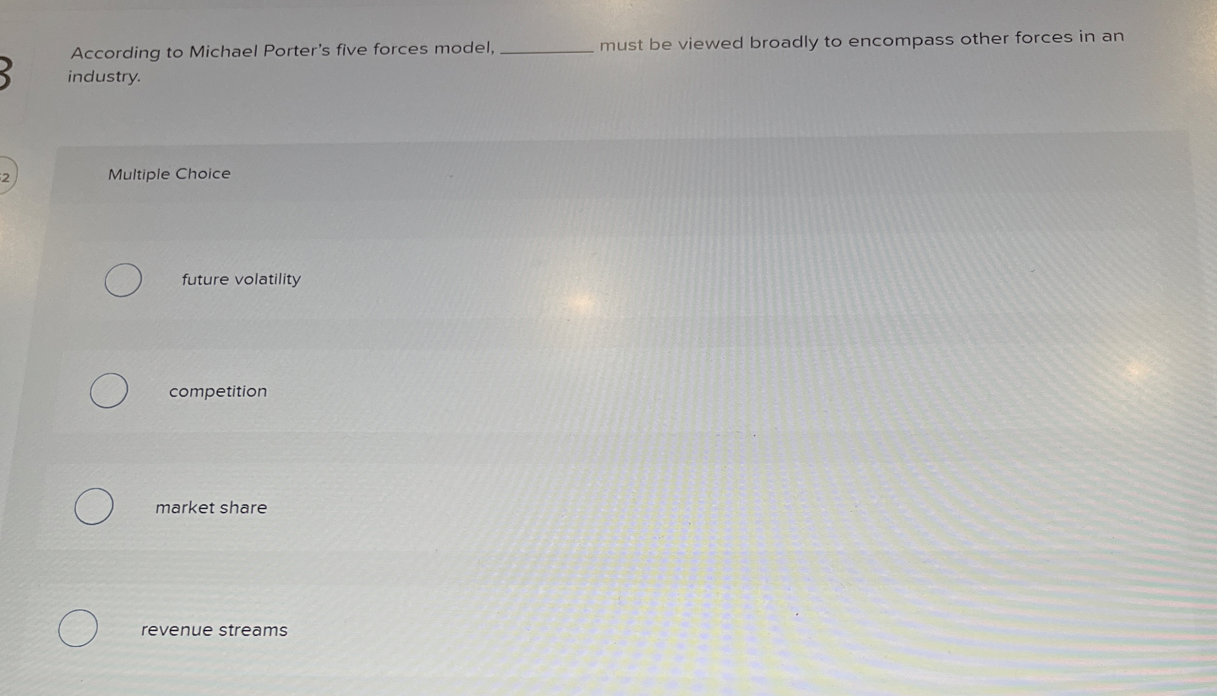 Solved According to Michael Porter's five forces modelnust | Chegg.com