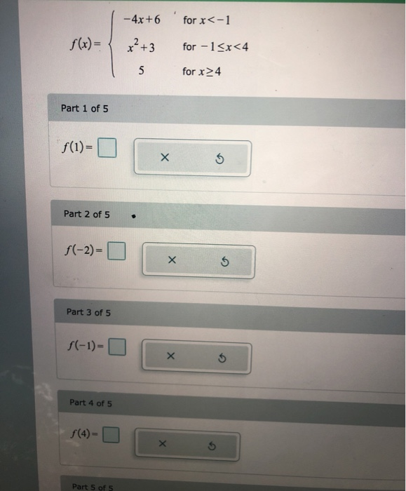 Solved - 4x + 6 for x