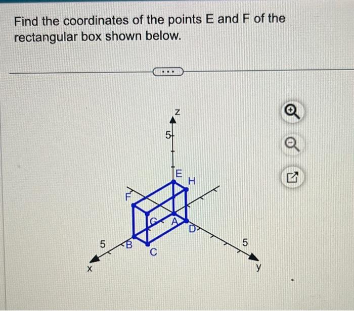 Solved Find the coordinates of the points E and F of the | Chegg.com