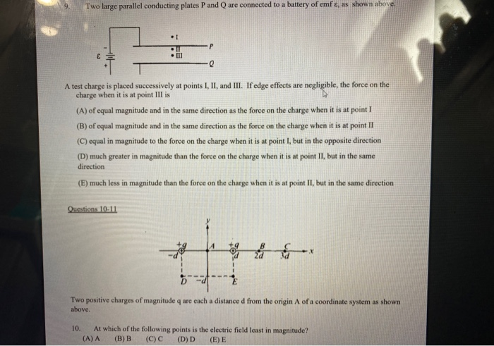 Solved 6. The diagram below shows an isolated, positive | Chegg.com