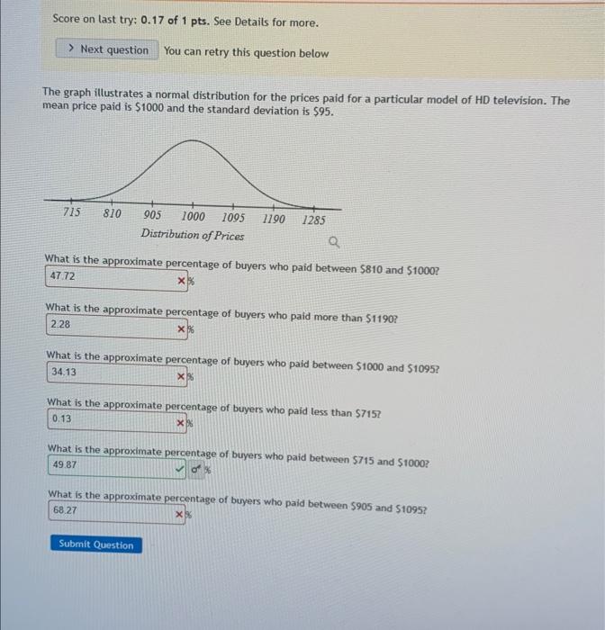 Solved The graph illustrates a normal distribution for the | Chegg.com