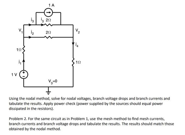 Solved Using the nodal method, solve for nodal voltages, | Chegg.com