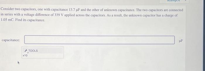 Solved Consider two capacitors, one with capacitance 13.7μF | Chegg.com