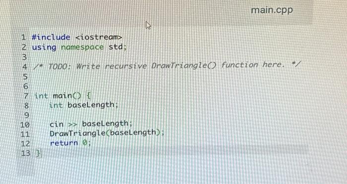Solved 1 \#include 2 using namespace std; 3 4. TODO: Write | Chegg.com
