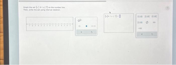 Solved Graph the set (x∣4 | Chegg.com