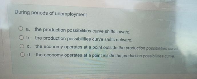 Solved the production possibilities curve shifts inward. the | Chegg.com