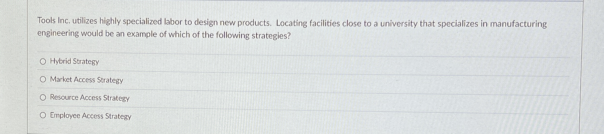 Solved Tools Inc. utilizes highly specialized labor to | Chegg.com