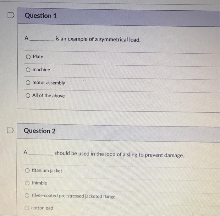 Solved D Question 1 A is an example of a symmetrical load. | Chegg.com