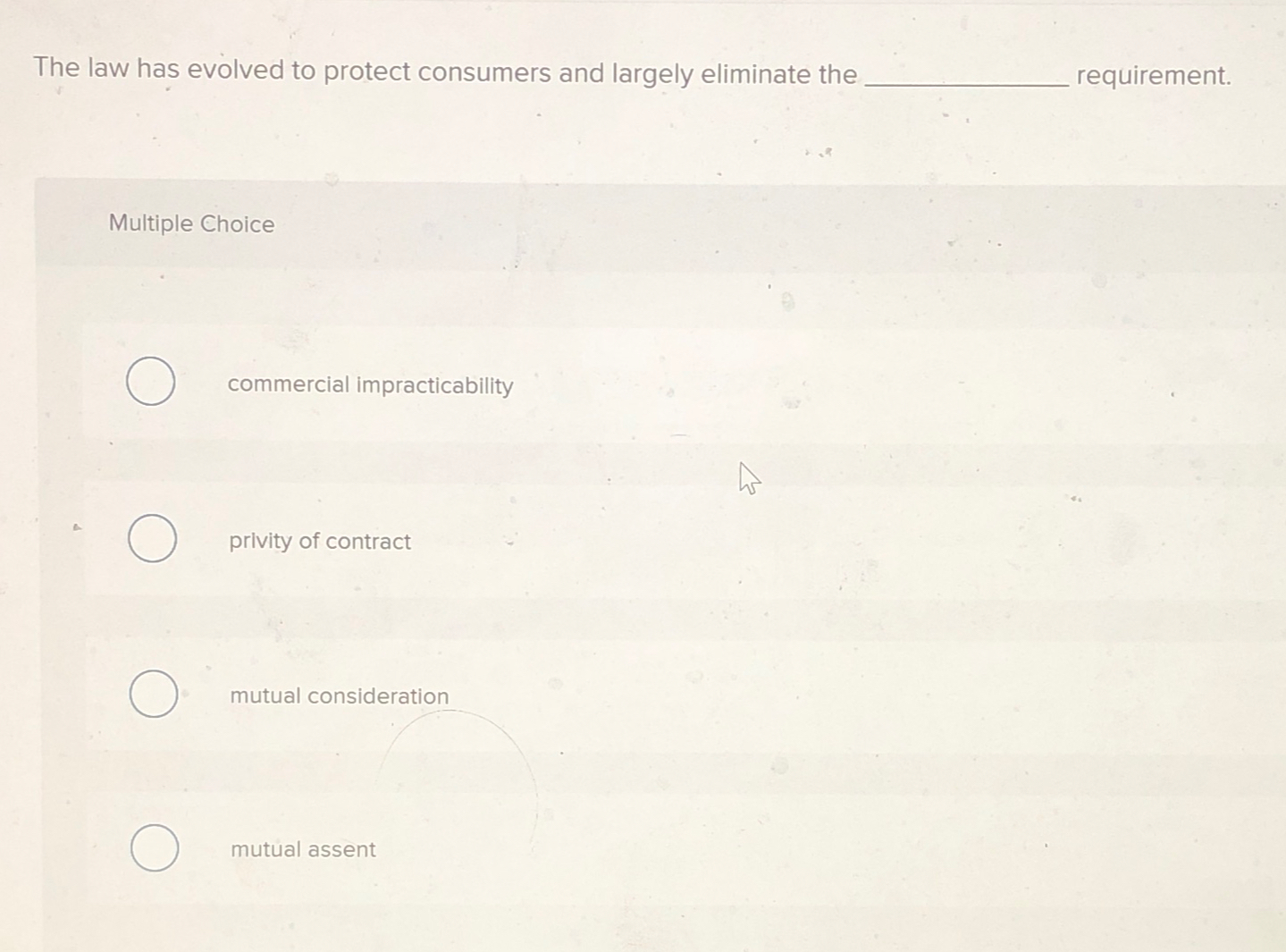 Solved The law has evolved to protect consumers and largely | Chegg.com