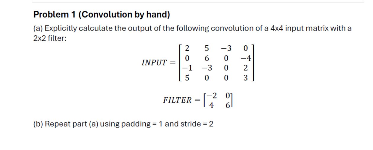 Solved a) ﻿Explicitly calculate the output of the following | Chegg.com