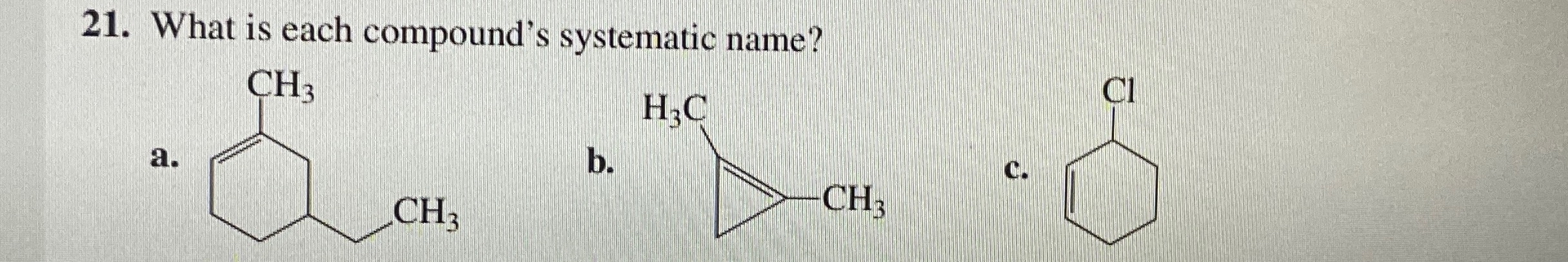 Solved What is each compound's systematic name?b. | Chegg.com