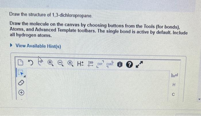 Solved Draw the structure of 1,3-dichloropropane. Draw the | Chegg.com