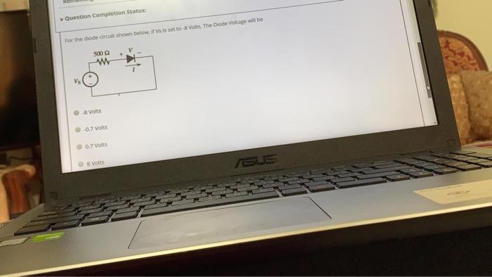 Solved Question Completion Status For the diode circuit | Chegg.com