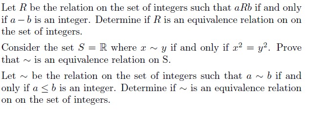 Solved Let R ﻿be the relation on the set of integers such | Chegg.com