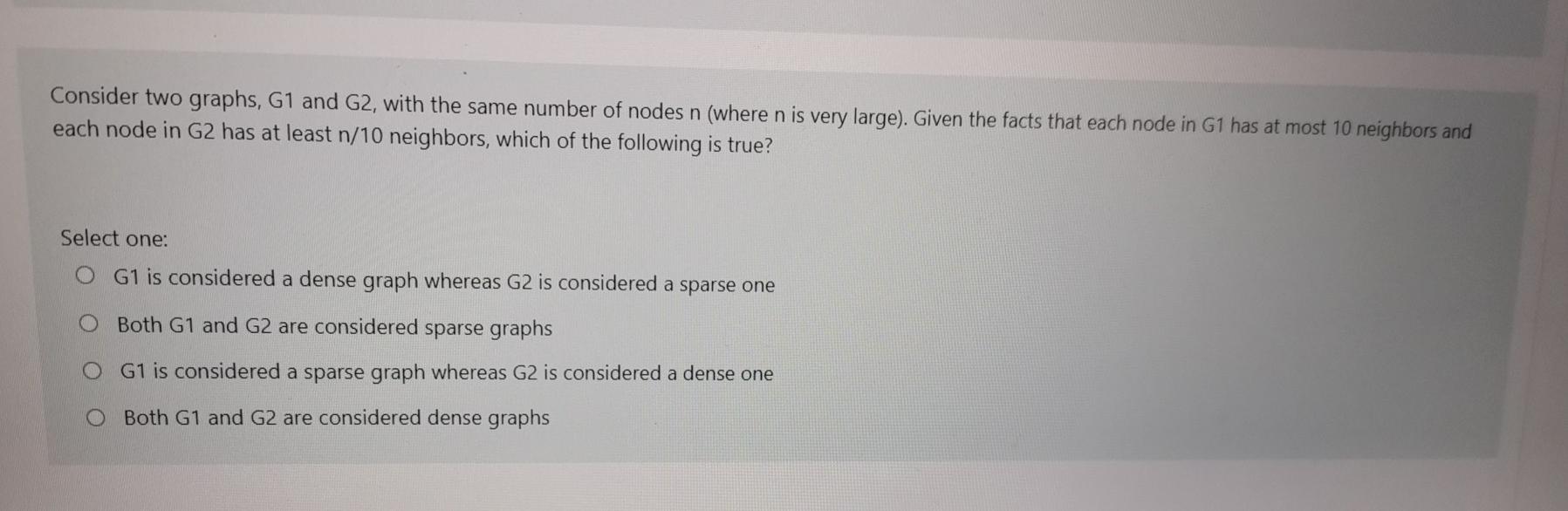 Solved Consider two graphs, G1 and G2, with the same number | Chegg.com