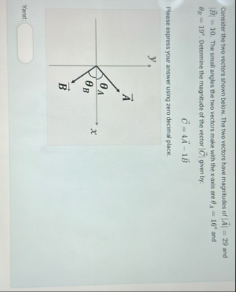 [Solved]: Consider the two vectors shown below. The two vect