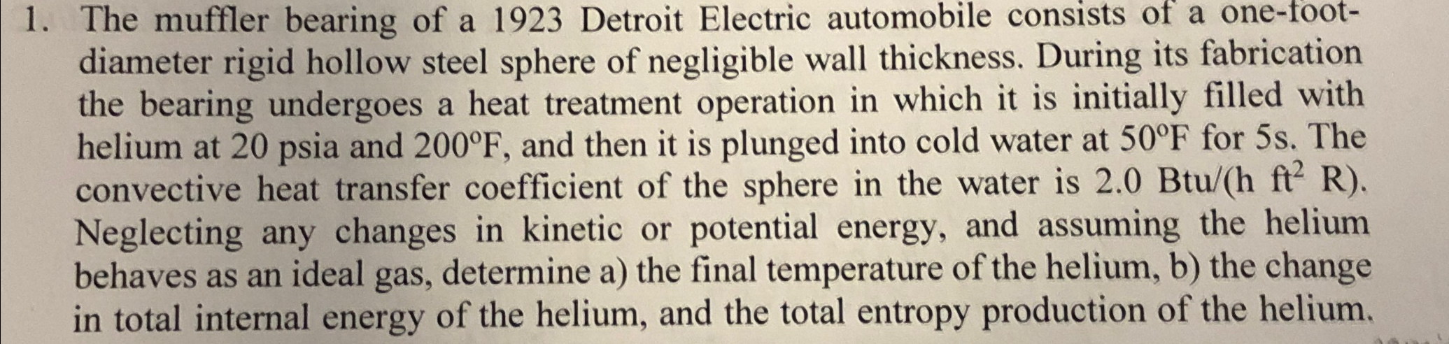The muffler bearing of a 1923 ﻿Detroit Electric | Chegg.com