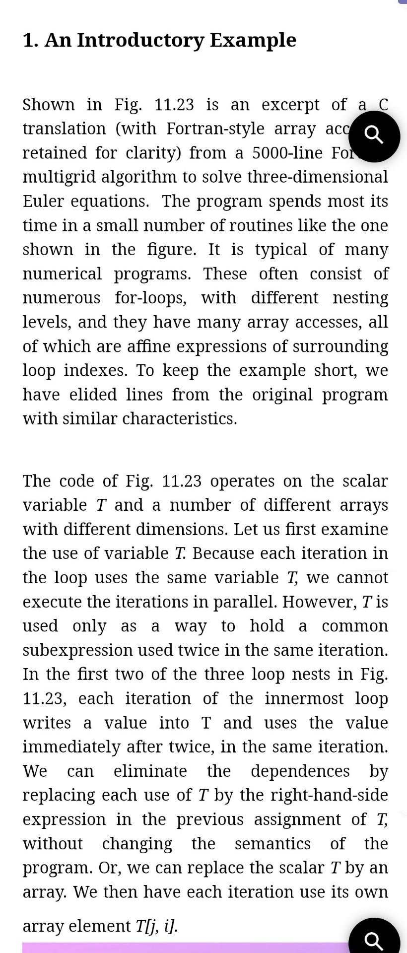 Solved With this modification, the computation of an array | Chegg.com