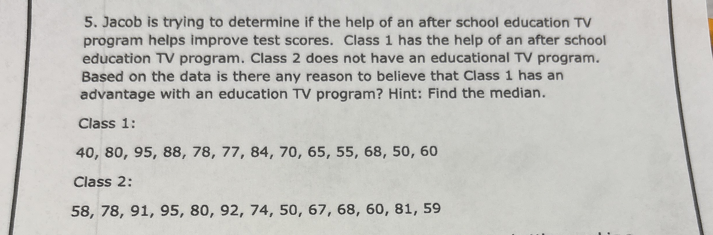 Solved Jacob is trying to determine if the help of an after | Chegg.com