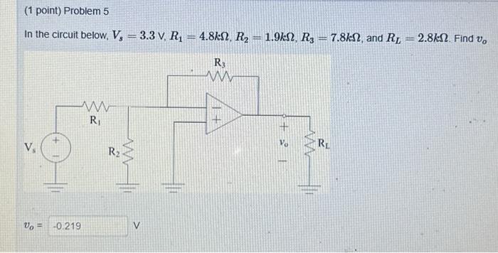 Solved In the circuit below, V1=2.1 V,V2=1.4 V, and | Chegg.com