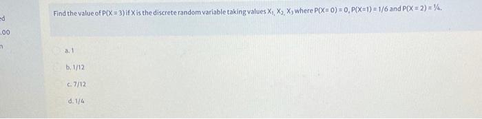 Solved Determine the valuec so that the following function | Chegg.com