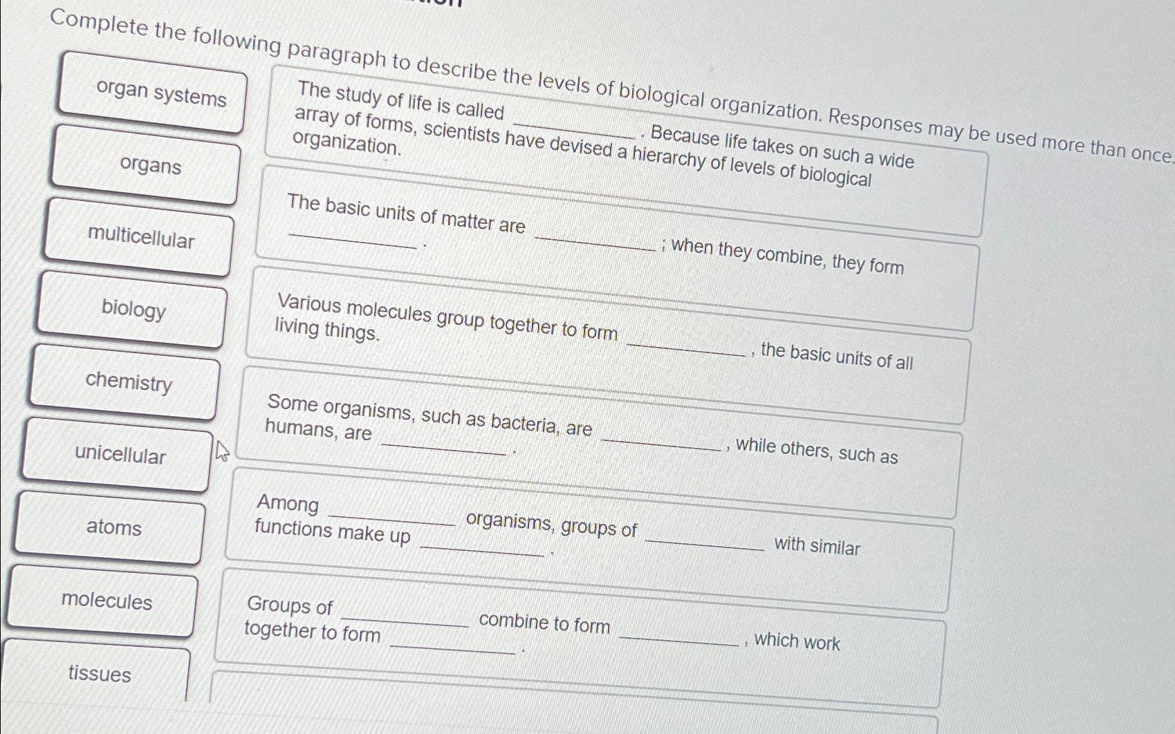 Solved Complete the following paragraph to describe the | Chegg.com