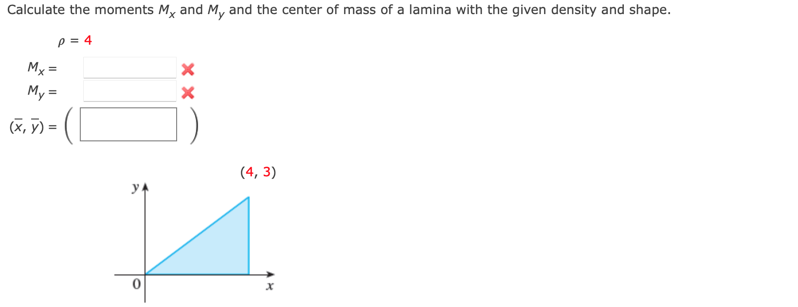 Solved Calculate the moments M_(x) ﻿and M_(y) ﻿and the | Chegg.com
