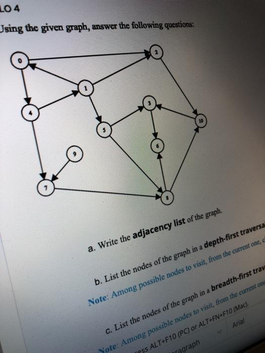 Solved LO4 Using the given graph, answer the following | Chegg.com